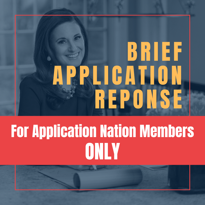 Brief Application Response | Sara Harberson